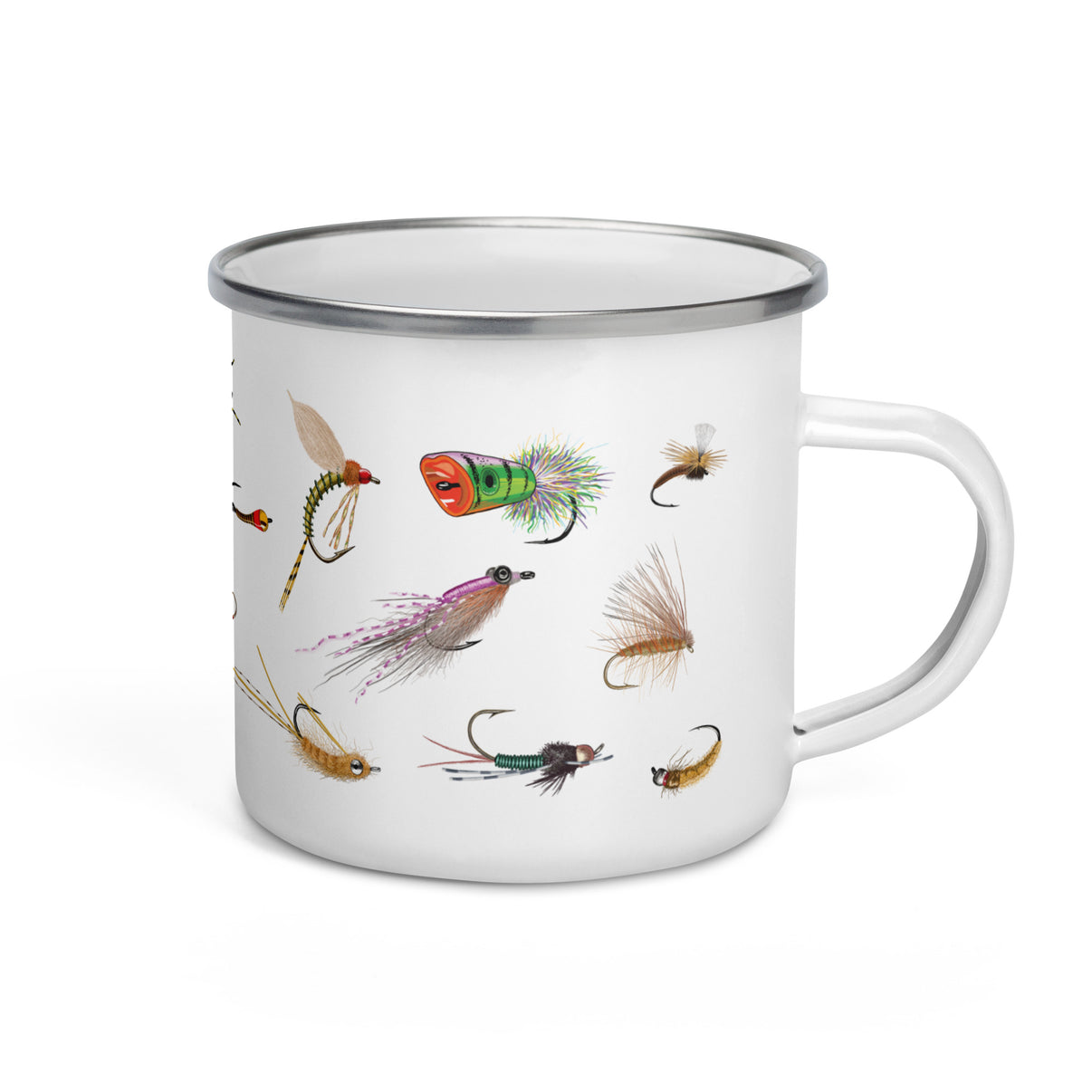 Fly Fishing Flies Enamel Mug – Sport Fishing Art